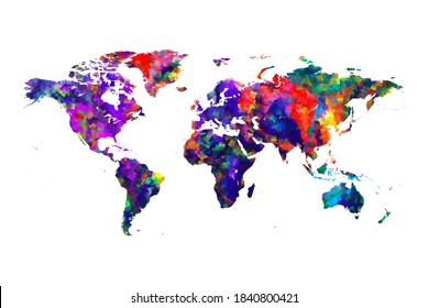 3,142 World Map Multi Color Images, Stock Photos & Vectors | Shutterstock