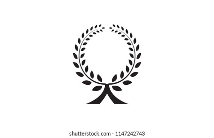 Beautiful Wreath Vector Logo Design Stock Vector (Royalty Free ...