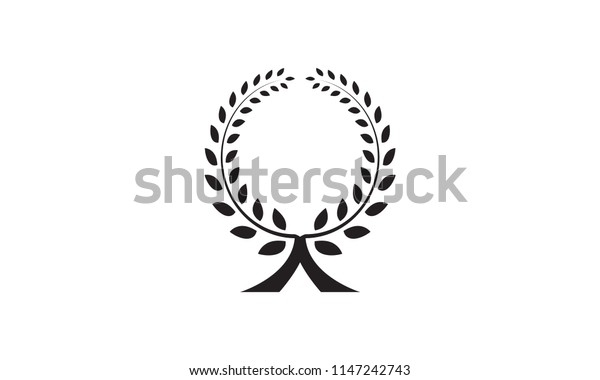 Beautiful Wreath Vector Logo Design Stock Vector (Royalty Free ...