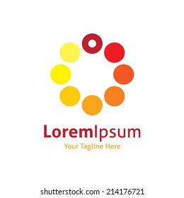 Abstract Circle Logo Red Orange Yellow Stock Vector (Royalty Free ...