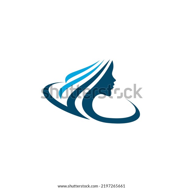 Beauty Lady Logo Icon Vector Design Stock Vector (Royalty Free ...