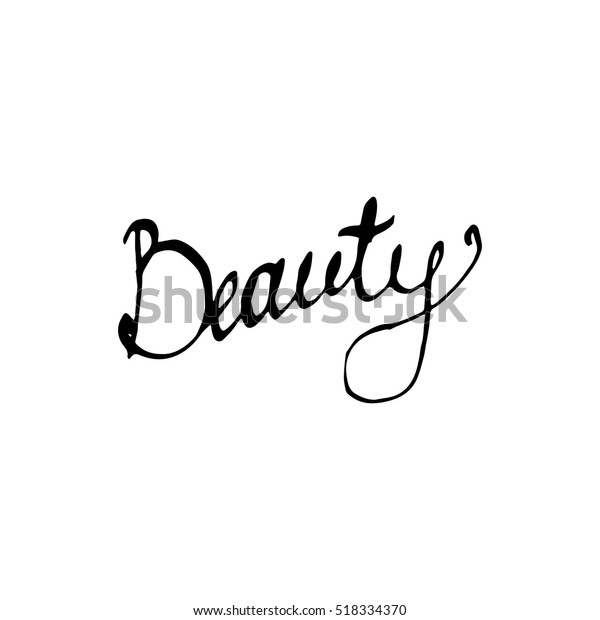Beauty Lettering Vector Stock Vector (Royalty Free) 518334370