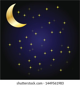 Beauty Night Vector Background Design Stock Vector (Royalty Free ...