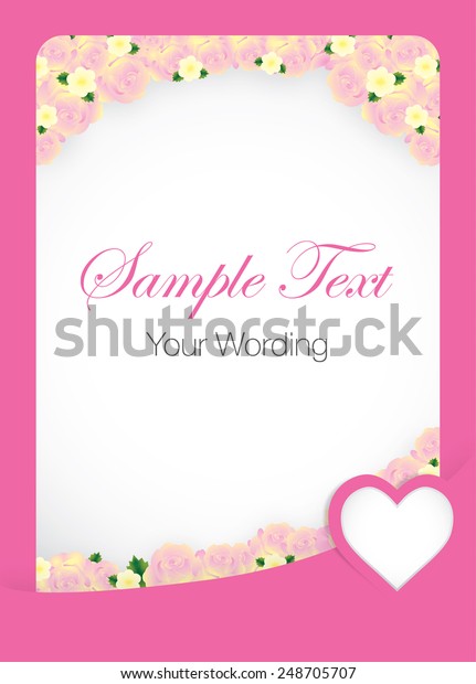 Beauty Pink Card Design Template Love Stock Vector (Royalty Free ...
