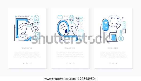 Beauty Vector Line Design Style Web Stock Vector (Royalty Free ...