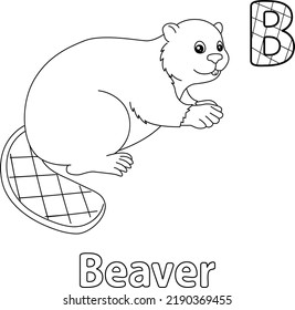 Beaver Alphabet Abc Coloring Page B Stock Vector (Royalty Free ...