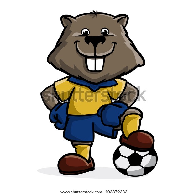 Beaver Football Player Stock Vector (Royalty Free) 403879333