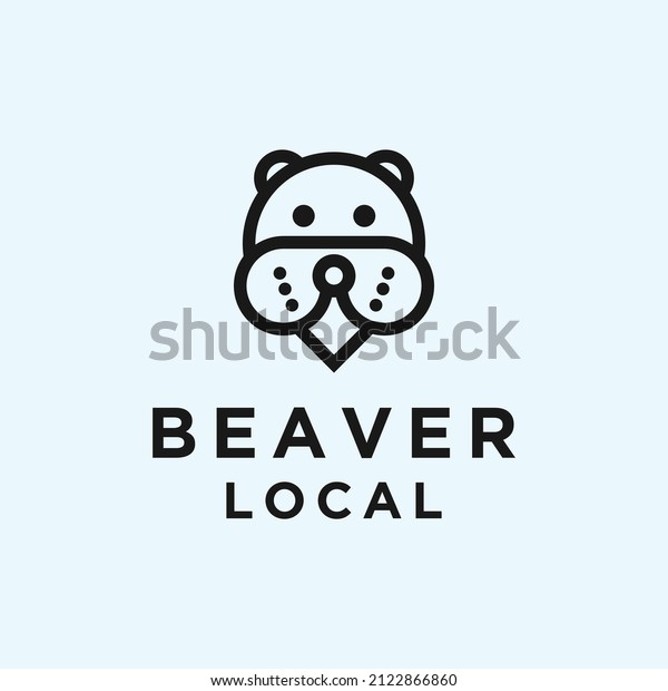 Beaver Logo Design Vector Illustration Stock Vector (Royalty Free ...