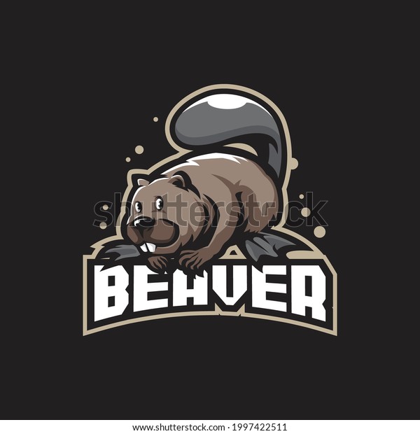 Beaver Mascot Logo Design Vector Modern Stock Vector (Royalty Free ...