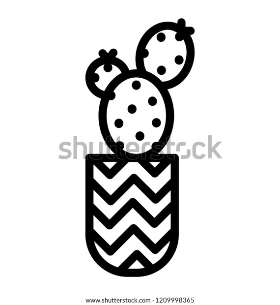 Beavertail Wild Plant Thorns Stock Vector (Royalty Free) 1209998365 ...