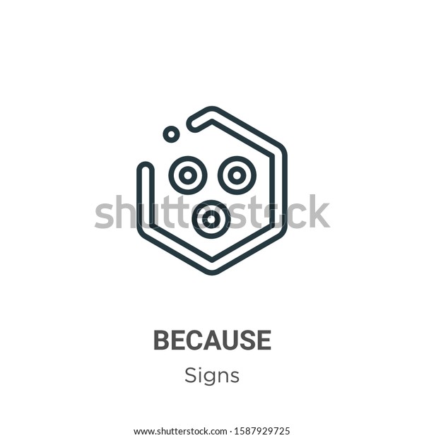 Because Symbol Outline Vector Icon Thin Stock Vector (Royalty Free ...
