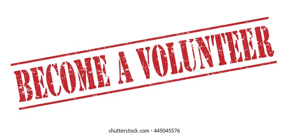 Become Volunteer Vector Stamp On White Stock Vector (Royalty Free ...