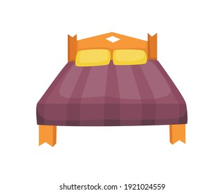 Bed Cartoon Vector Illustration Color Bed Stock Vector (Royalty Free ...