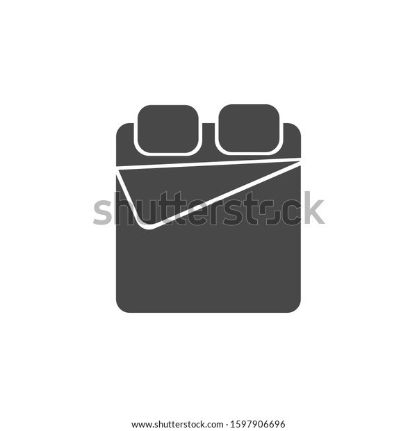 Bed Linen Double Bed Top View Stock Vector (Royalty Free) 1597906696 ...