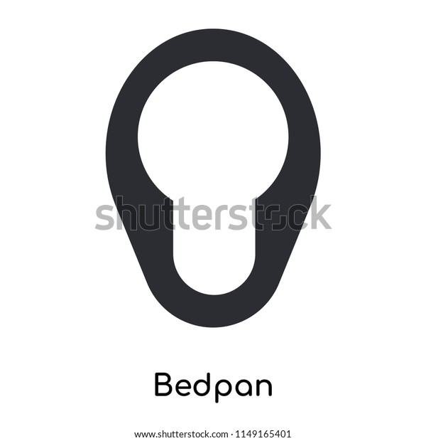 Bedpan Icon Vector Isolated On White Stock Vector (Royalty Free ...