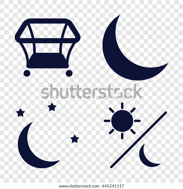 Bedtime Icons Set Set 4 Bedtime Stock Vector (Royalty Free) 645241117