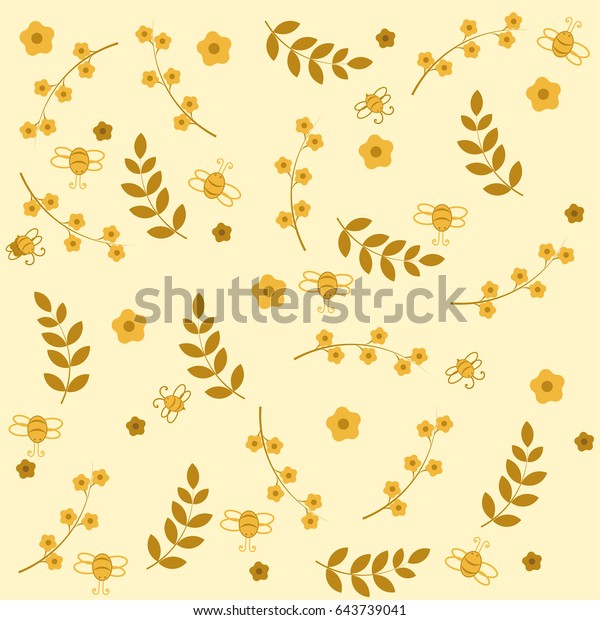 Bee Background Design Stock Vector (Royalty Free) 643739041 | Shutterstock