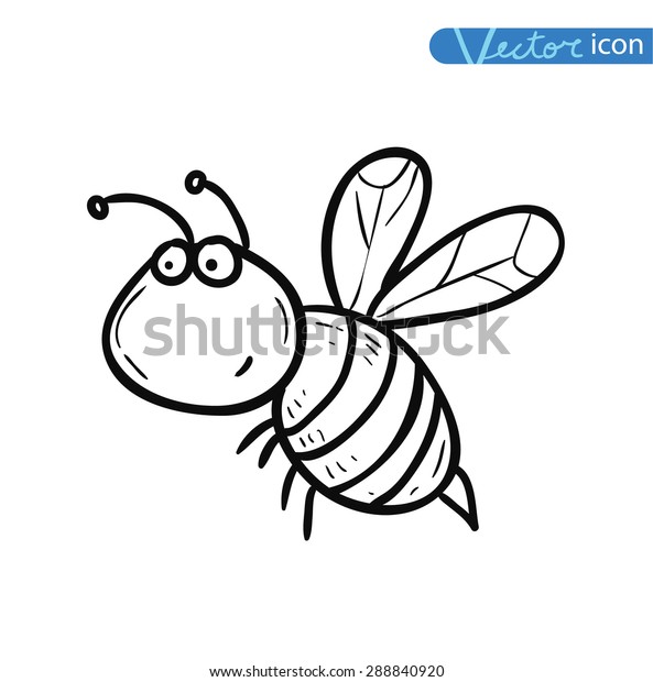 Bee Cartoon Bug Insect Icon Vector: เวกเตอร์สต็อก (ปลอดค่าลิขสิทธิ์ ...