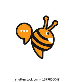 Bee Chat Logo Bee Messenger Icon Stock Vector (Royalty Free) 1899855049 ...