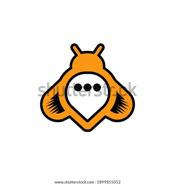 Bee Chat Logo Bee Messenger Icon Stock Vector (Royalty Free) 1899855052 ...