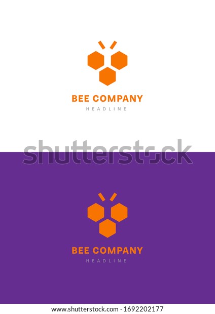 Bee Corp Company Logo Template Stock Vector (Royalty Free) 1692202177 ...