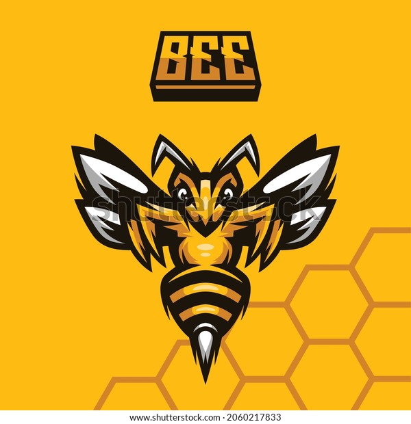 Bee Gaming Mascot Logo Design Stock Vector (Royalty Free) 2060217833 ...