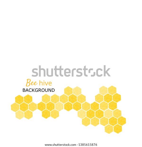 Bee Hive Abstract Honeycombs Isolated On Stock Vector (Royalty Free ...