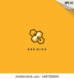 Bee Hive Logo Design Bee Logo Stock Vector (Royalty Free) 1687306045