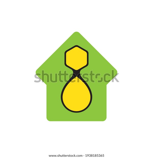 Bee Home Logo Design Vector Stock Vector (Royalty Free) 1938185365 ...
