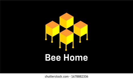 Bee Home Vector Logo Bee Box Stock Vector (Royalty Free) 1678882336 ...