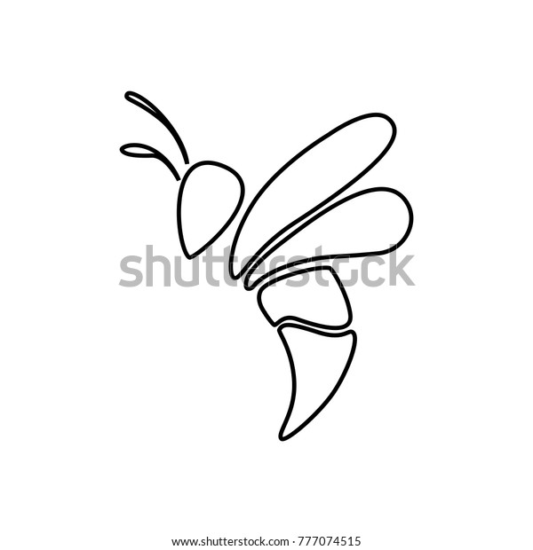 Bee Line Art Icon Logo Stock Vector (Royalty Free) 777074515 | Shutterstock