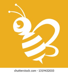Bee Logo Yellow Colour White Background Stock Vector (Royalty Free ...