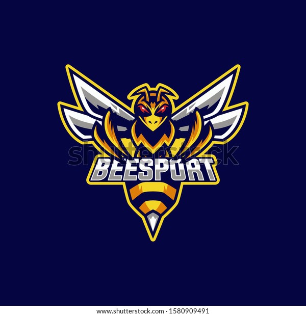 Bee Mascot Gaming Logo Modern Style Stock Vector (Royalty Free) 1580909491