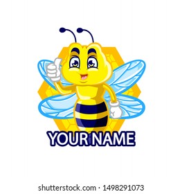 Bee Mascot Logo Vector Illustration: เวกเตอร์สต็อก (ปลอดค่าลิขสิทธิ์ ...