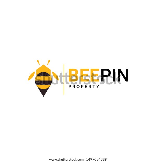 Bee Real Estate Logo Template Bee Stock Vector (Royalty Free ...