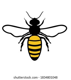 Bee Simple Two Color Drawing Stock Vector (Royalty Free) 1834801048 ...