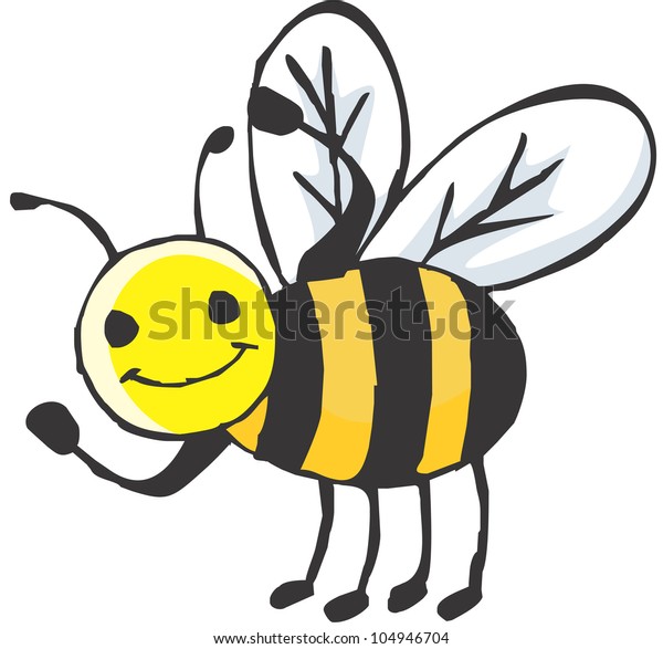 Bee Strong Strong Bee Showing Muscles Stock Vector (Royalty Free ...