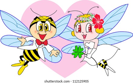 Bee Wedding Stock Vector (Royalty Free) 112125905 | Shutterstock