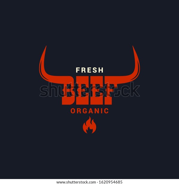 Beef Bull Logo Steak Grilled Bbq: เวกเตอร์สต็อก (ปลอดค่าลิขสิทธิ์ ...
