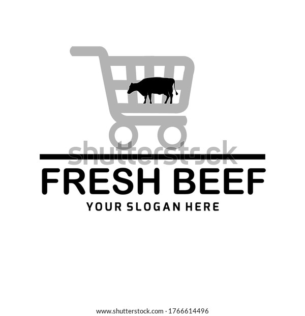 Beef Shop Logo Design Template Stock Vector (Royalty Free) 1766614496 ...