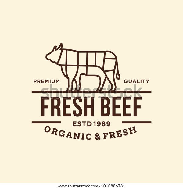 Beef Vector Logoicon Illustration Mascot Stock Vector (Royalty Free ...