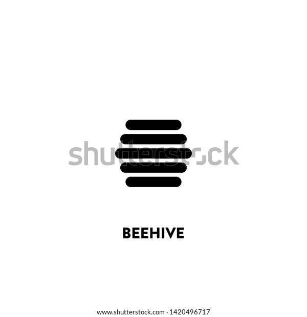 Beehive Icon Vector Beehive Sign On Stock Vector (Royalty Free ...