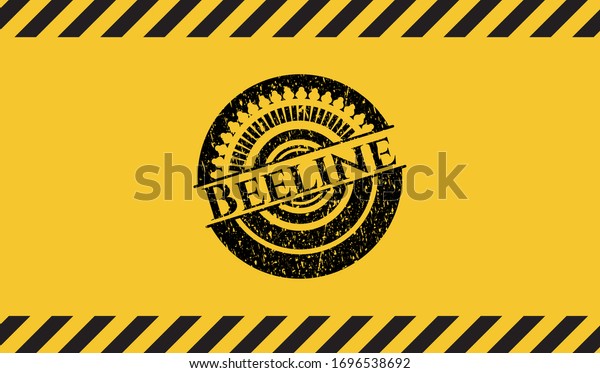 Beeline Inside Warning Sign Black Grunge Stock Vector (Royalty Free ...