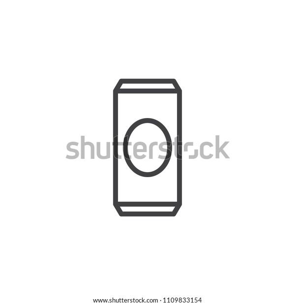 Beer Can Outline Icon Linear Style Stock Vector (Royalty Free ...