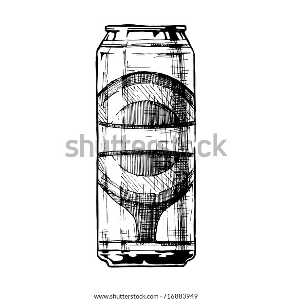 Beer Can Vector Hand Drawn Sketch Stock Vector (Royalty Free) 716883949 ...