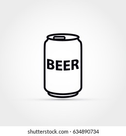 Vector Illustration Beer Can Isolated On Stock Vector (Royalty Free ...