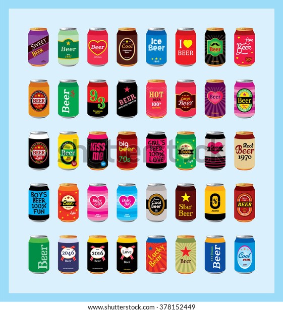 Beer Can Vector Illustration Decoration Poster Stock Vector (Royalty ...