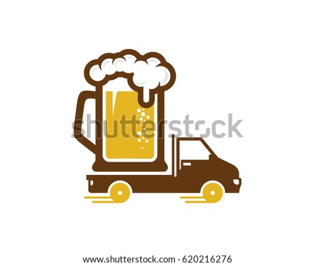 Beer Delivery Icon Logo Design Element Stock Vector (Royalty Free ...