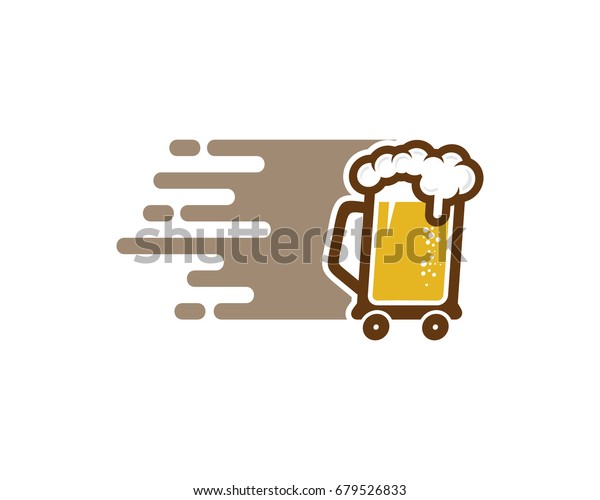 Beer Delivery Icon Logo Design Element Stock Vector (Royalty Free ...
