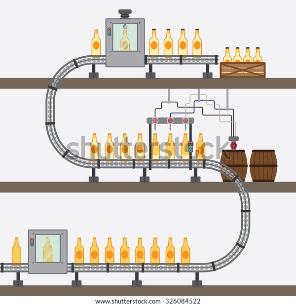 Beer Factory Simple Graphic Stock Vector (Royalty Free) 326084522